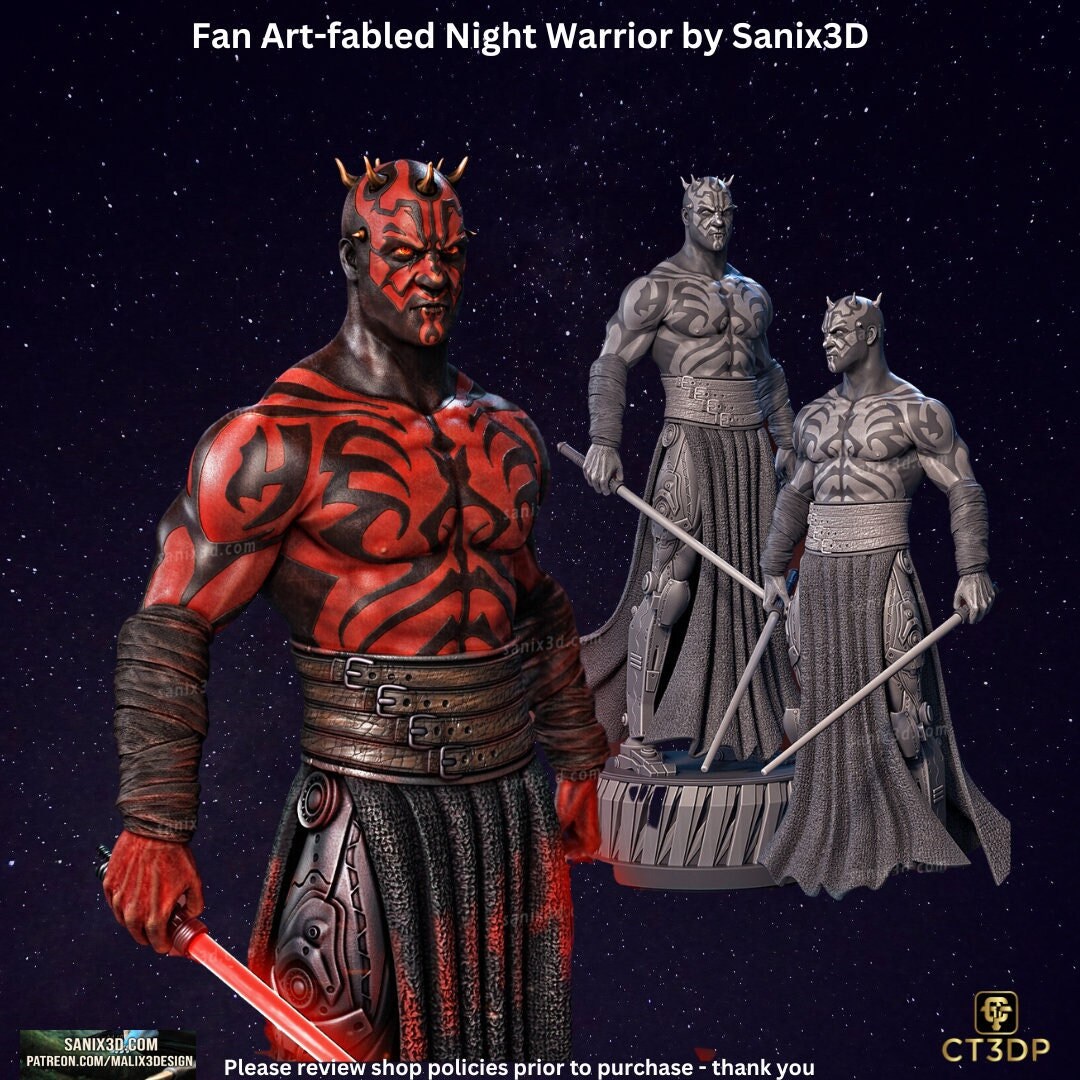 Fan Art - Fabled Night Warrior by Sanix3d. Highly Detailed 3D Resin ...