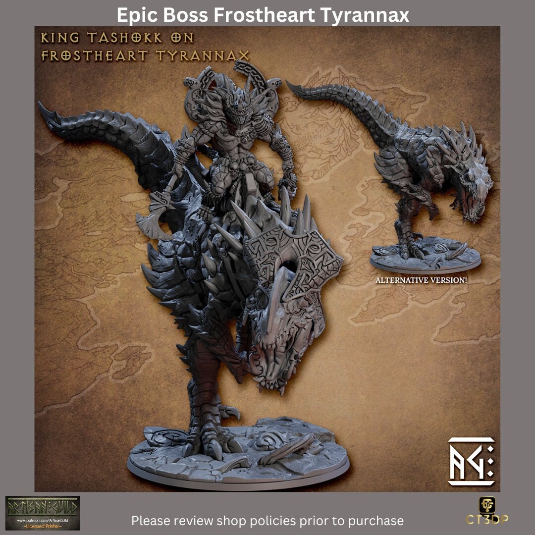 Epic Boss Frostheart Tyrannax With King Tashok by Artisna Guild - Rpg ...