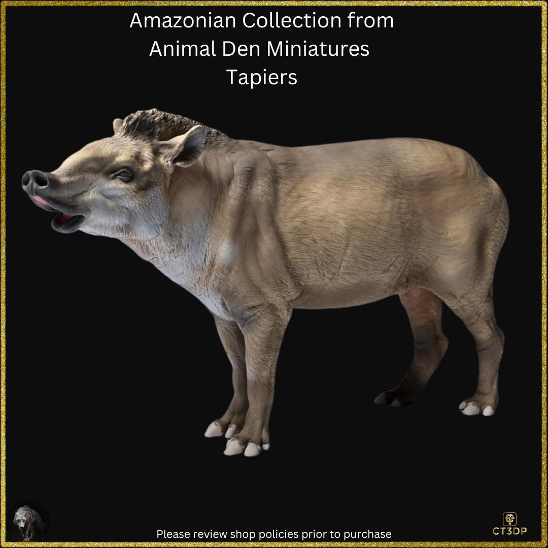 Tapir Miniature Set: Amazonian Animal Den Collection - Etsy