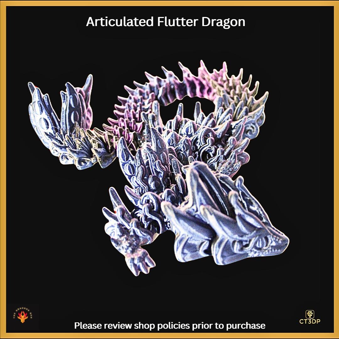 Fully Articulated Flutter Dragon From Dragons Den. Great Articulated Dragon in Tricolour ...