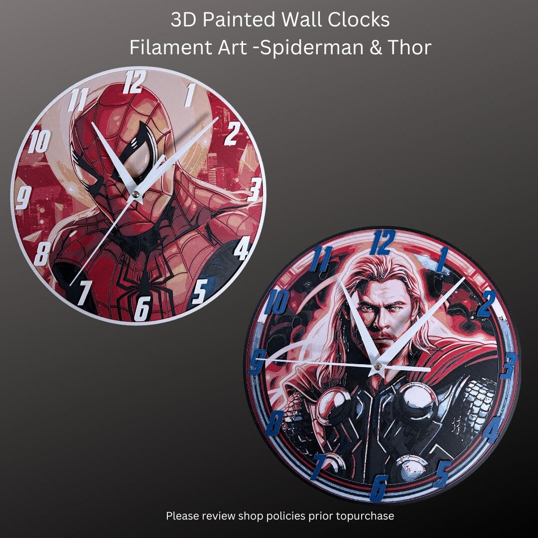 Filament Art Wall Clocks by Ian Smalley and Hueforge Wonderfull Details ...