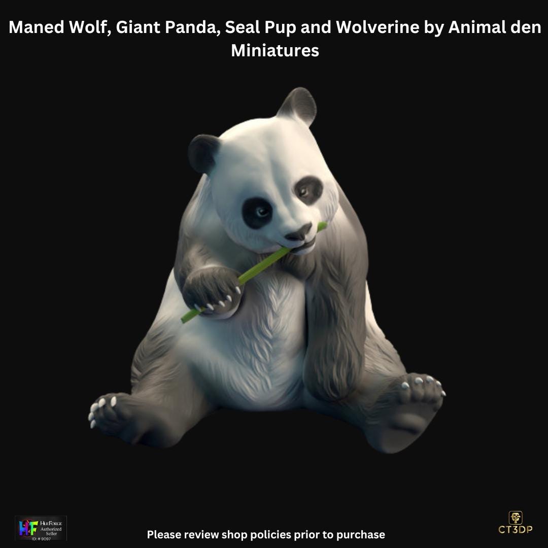 Maned Wolf, Giant Panda, Seal Pup and Wolverine Figurines From Animal ...