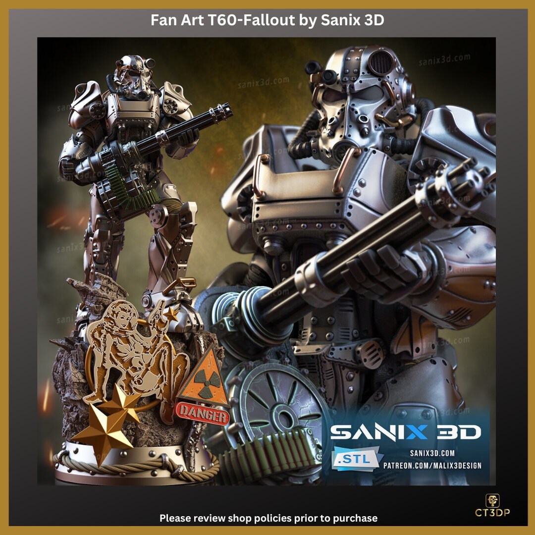Fan Art T60 Model by Sanix3d. Superbly Detailed Model 3d Model-resin ...