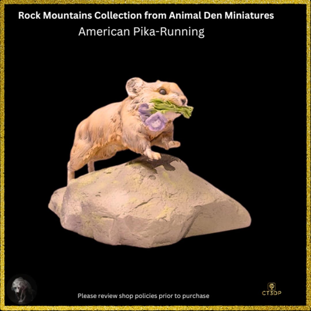From Animal Den Miniatures- Rock Mountains Collection -pika Running ...