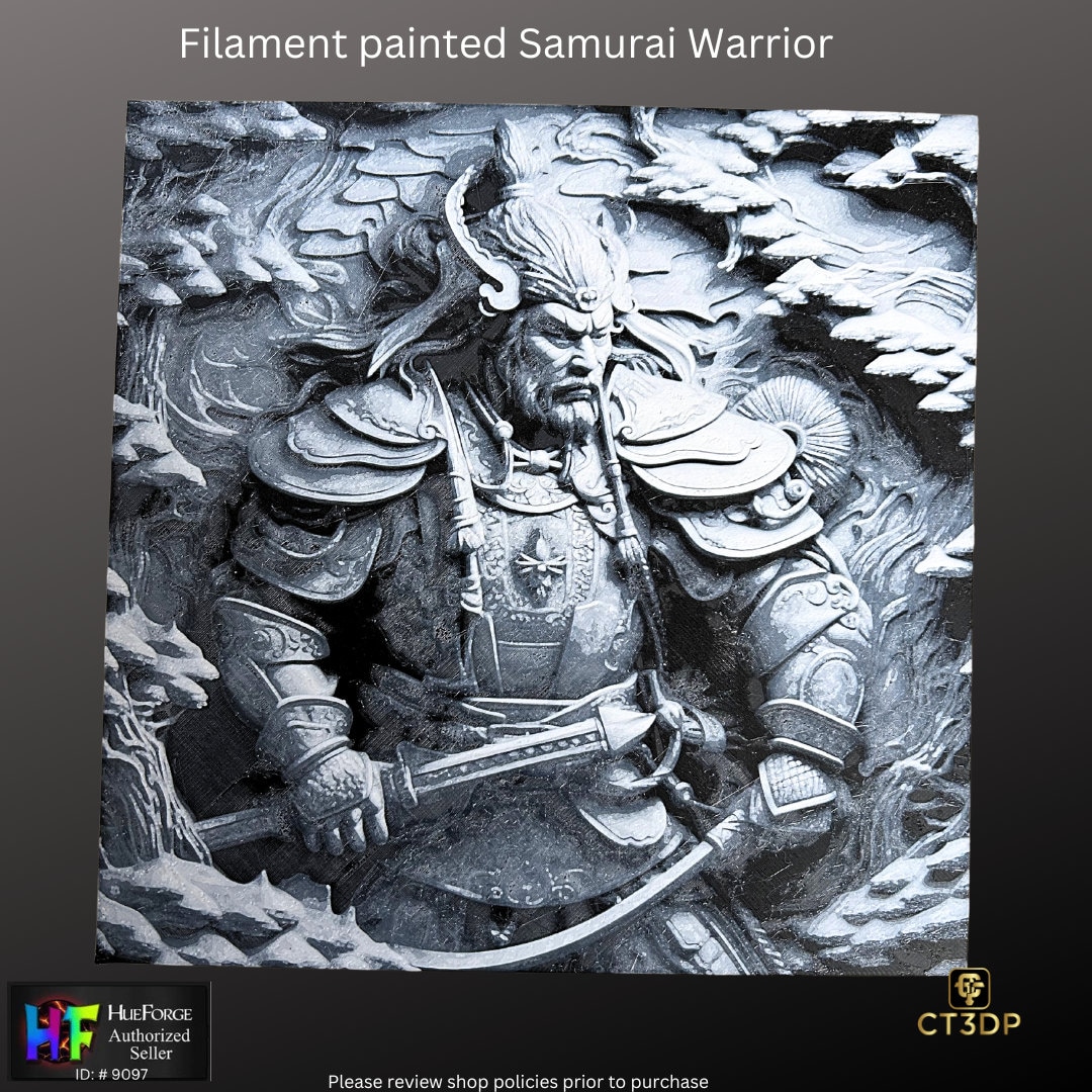 3D Filament Painted Samurai Warrior 2D Print Looks Like 3D Perfect ...