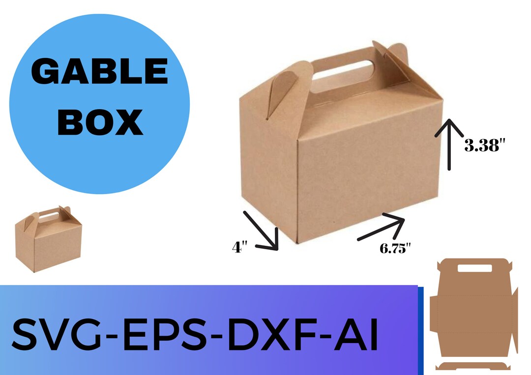 Gable Box Template Svg Box Template Gable Box Cricut Gable - Etsy Australia