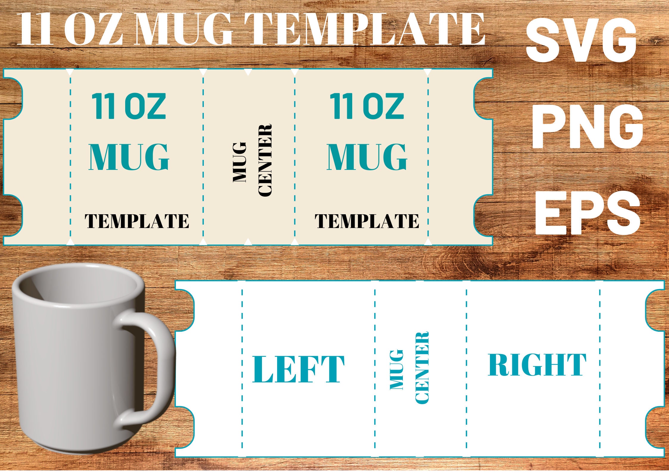Mug Template 11 Oz Mug Full Wrap Template 11oz Cricut Mug Etsy Singapore