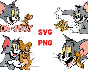 Tom Jerry Svg Png | Etsy