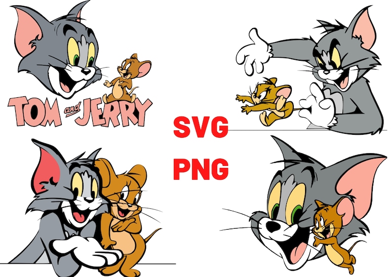 Tom And Jerry Svg Tom And Jerry Png Tom And Jerry Clipart | Etsy