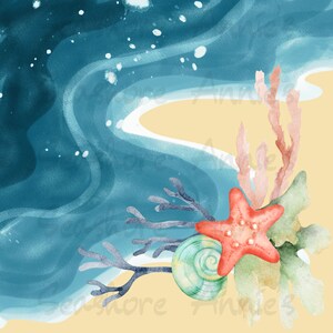 Scrapbook Paper, Junk Journal, Printable, Downloadable, Beach Scrapbook ...