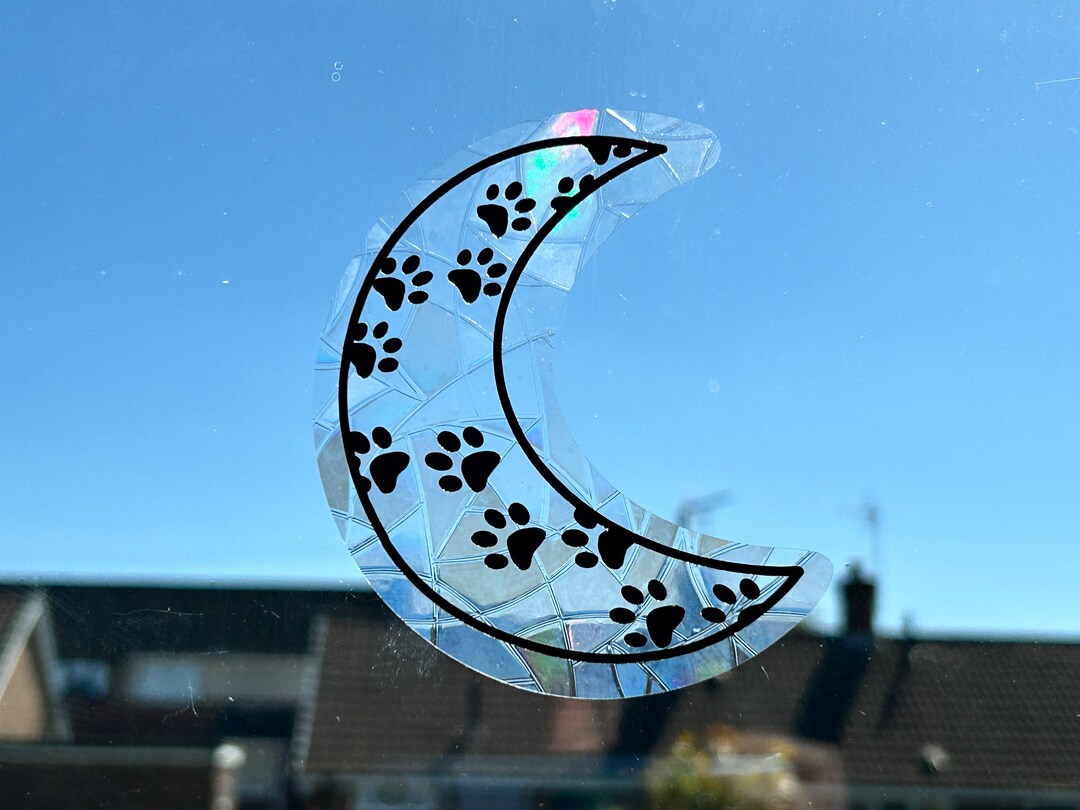 Pawprint Suncatcher ~ Pet Rainbow Window Cling ~ Pet Lover Gift ...