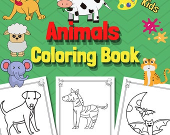 Color and Animals Coloring Book/digital/instant Download - Etsy