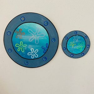Painted Bikini Bottom Porthole Magnet / Spongebob Squarepants Window ...