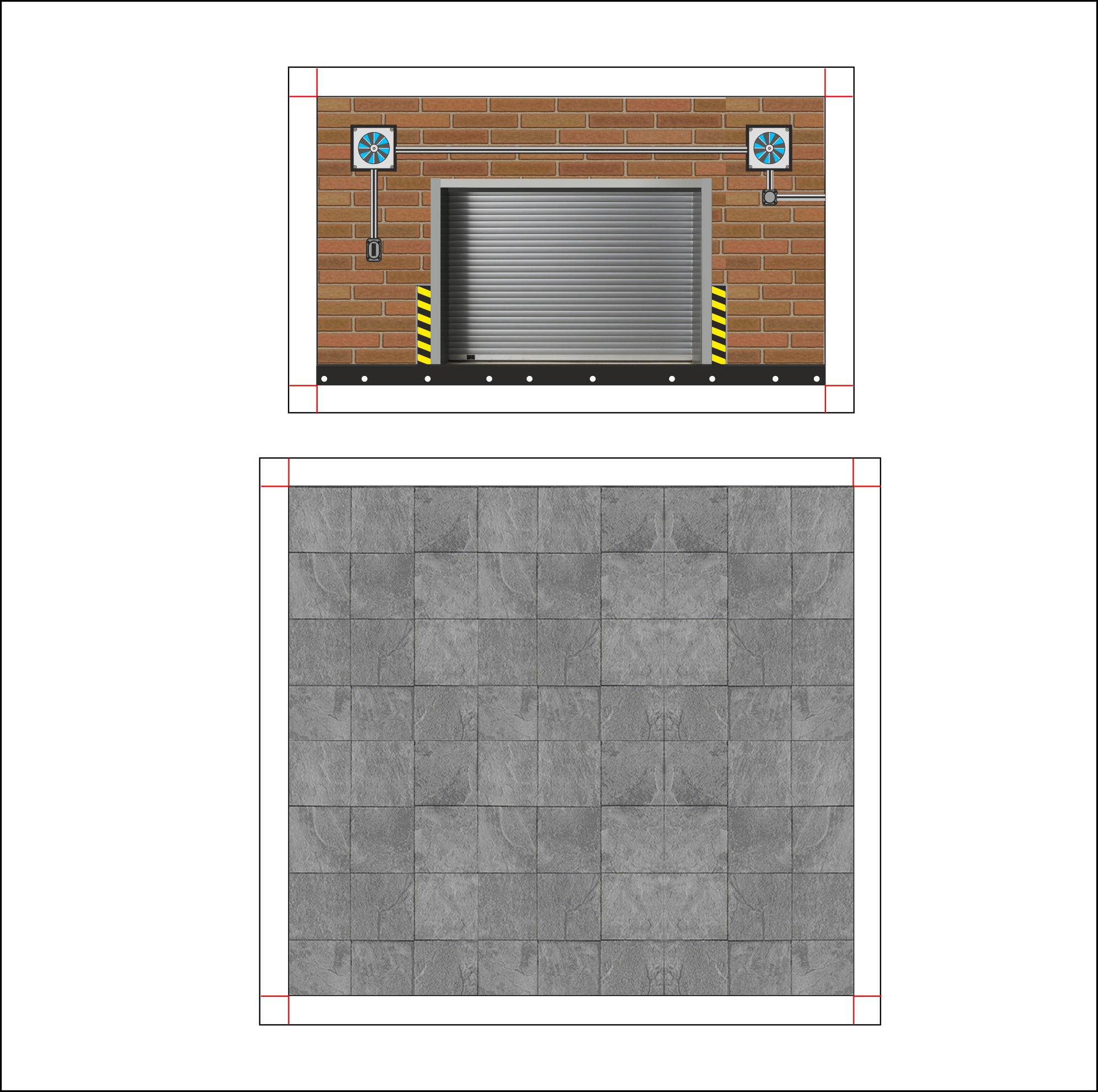 Diorama Model Garage Wiht Accessories for Metal Cars of a Scale 1:64 ...