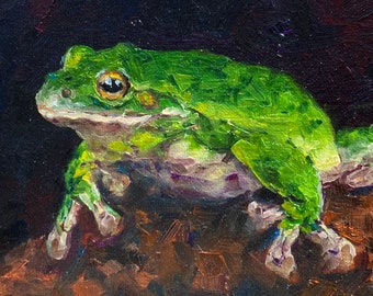 Toad Oil Painting - Etsy