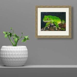 Frog Painting Pond Frog Original Art 8 X 10 Toad - Etsy