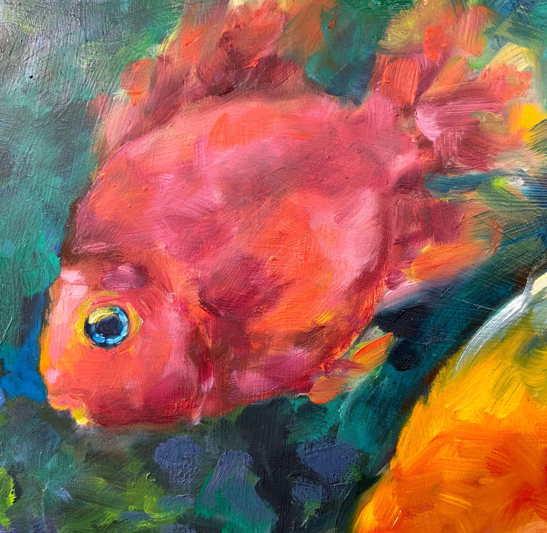 Fish Painting Aquatic Original Art Underwater Scene Sea Life - Etsy