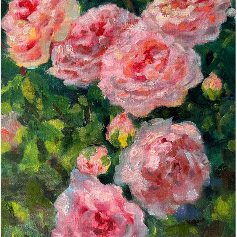 Impressionist Roses - Etsy