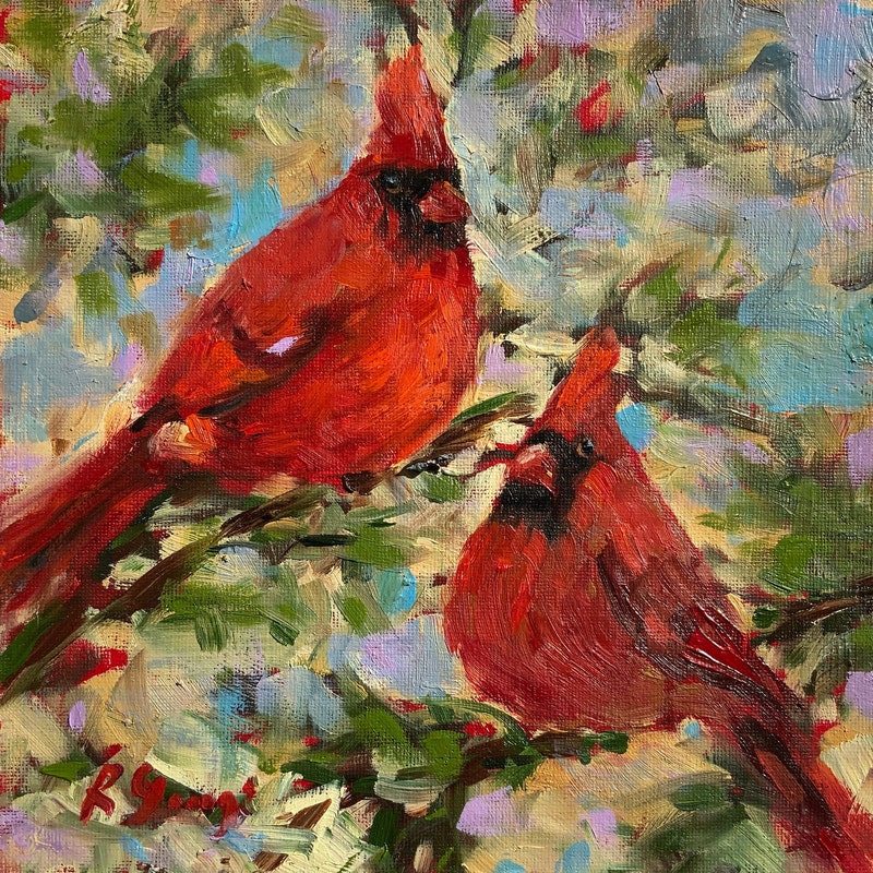 Cardinal Painting - Etsy