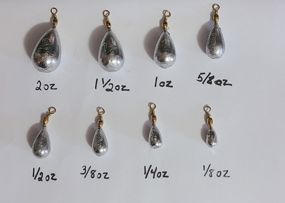 Bell Swivel Sinkers *quantity 50* Made With #7 Brass Barrel Swivel FREE ...