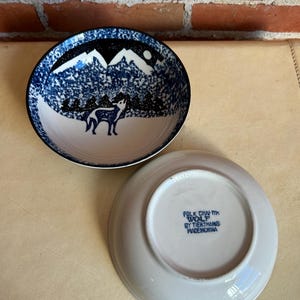 Wolf Dinnerware Set | Tien Shan Folkcraft, Howling Moon Mountain Scene ...