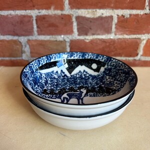 Wolf Dinnerware Set | Tien Shan Folkcraft, Howling Moon Mountain Scene ...