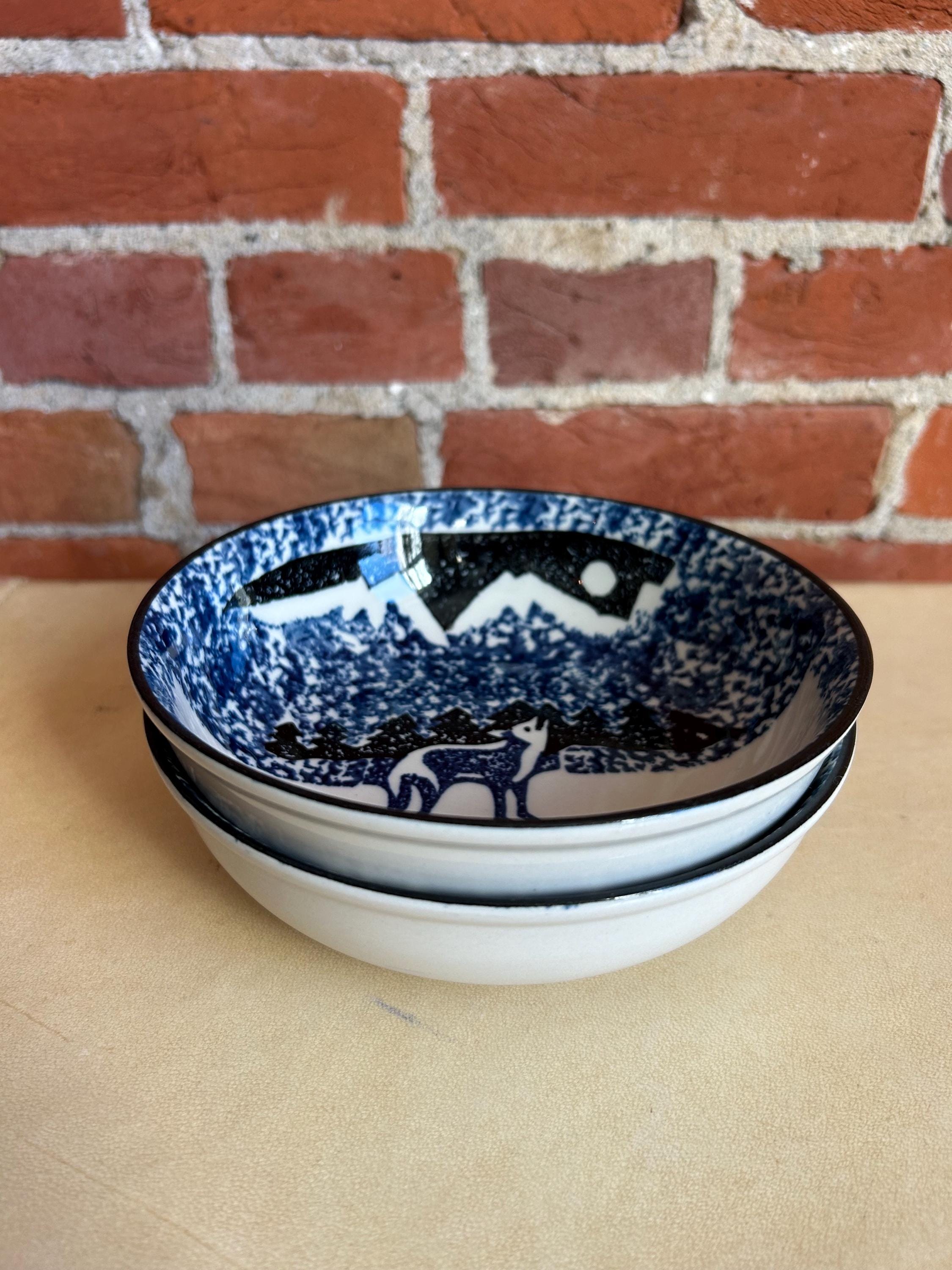 Wolf Dinnerware Set | Tien Shan Folkcraft, Howling Moon Mountain Scene ...