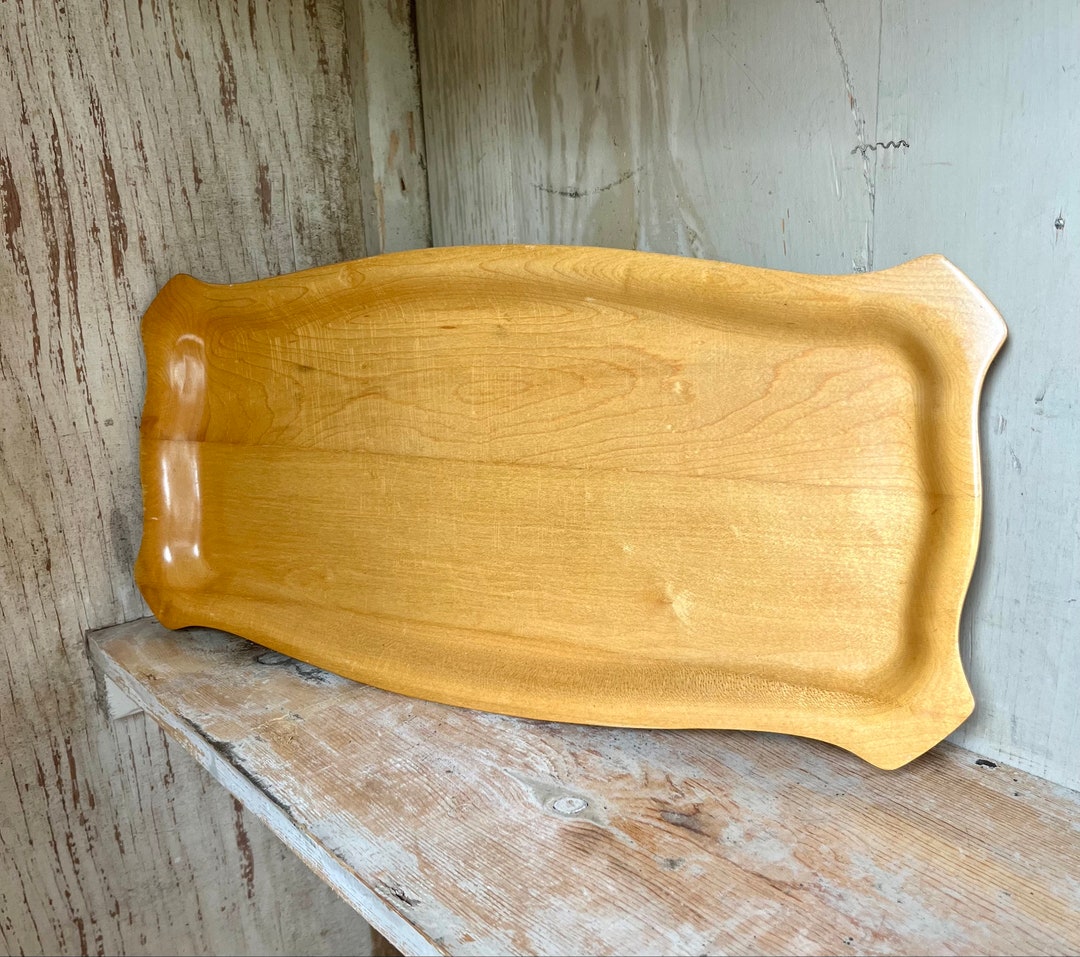 Rare Beautiful Mid Century Stanwood Maple Wood Rectangle Tray ~ Dundee ...