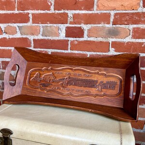 Large Carved Wooden Bread Serving Tray | Farmhouse Decor - Etsy