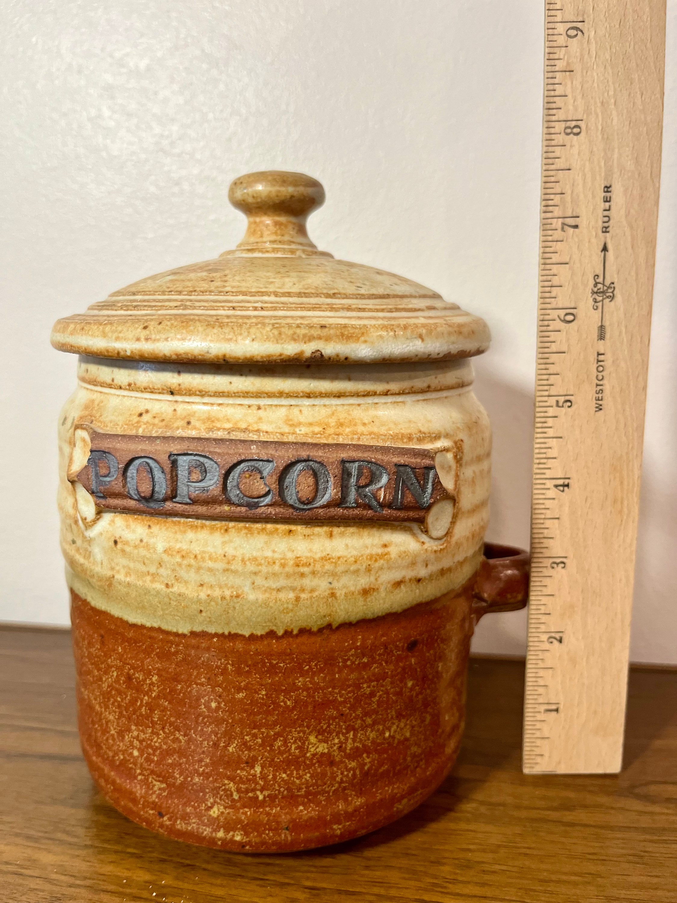 Vintage Neher Studio Pottery 1988 Popcorn Canister Purchase for Hope - Etsy