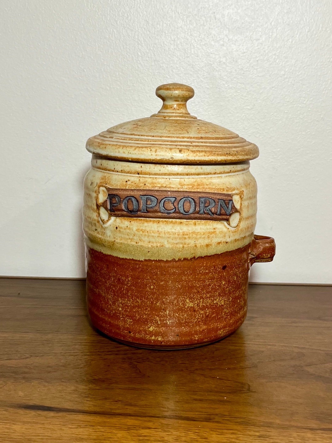 Vintage Neher Studio Pottery 1988 Popcorn Canister | Purchase for Hope ...