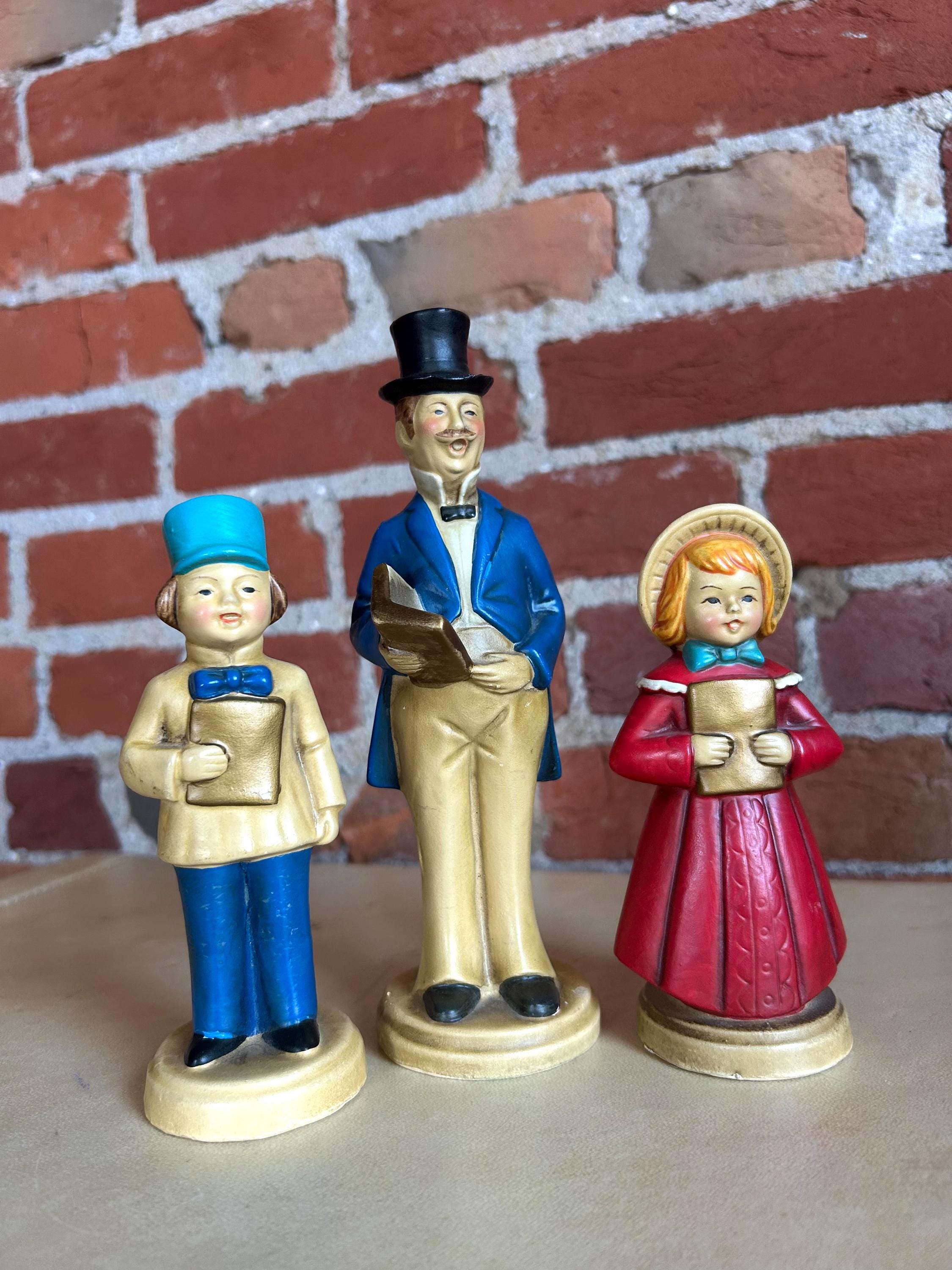 Rare Vintage Paper Mache Dickens Christmas Carolers | Mid Century | Set ...