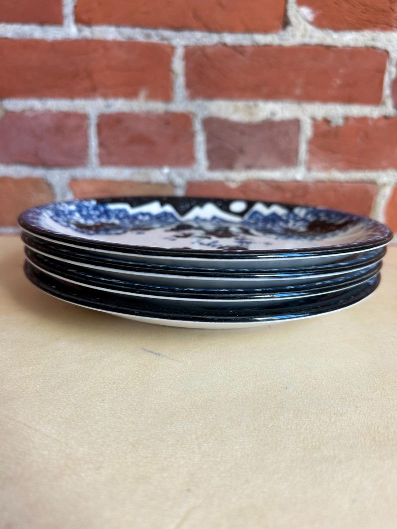 Wolf Dinnerware Set | Tien Shan Folkcraft, Howling Moon Mountain Scene ...