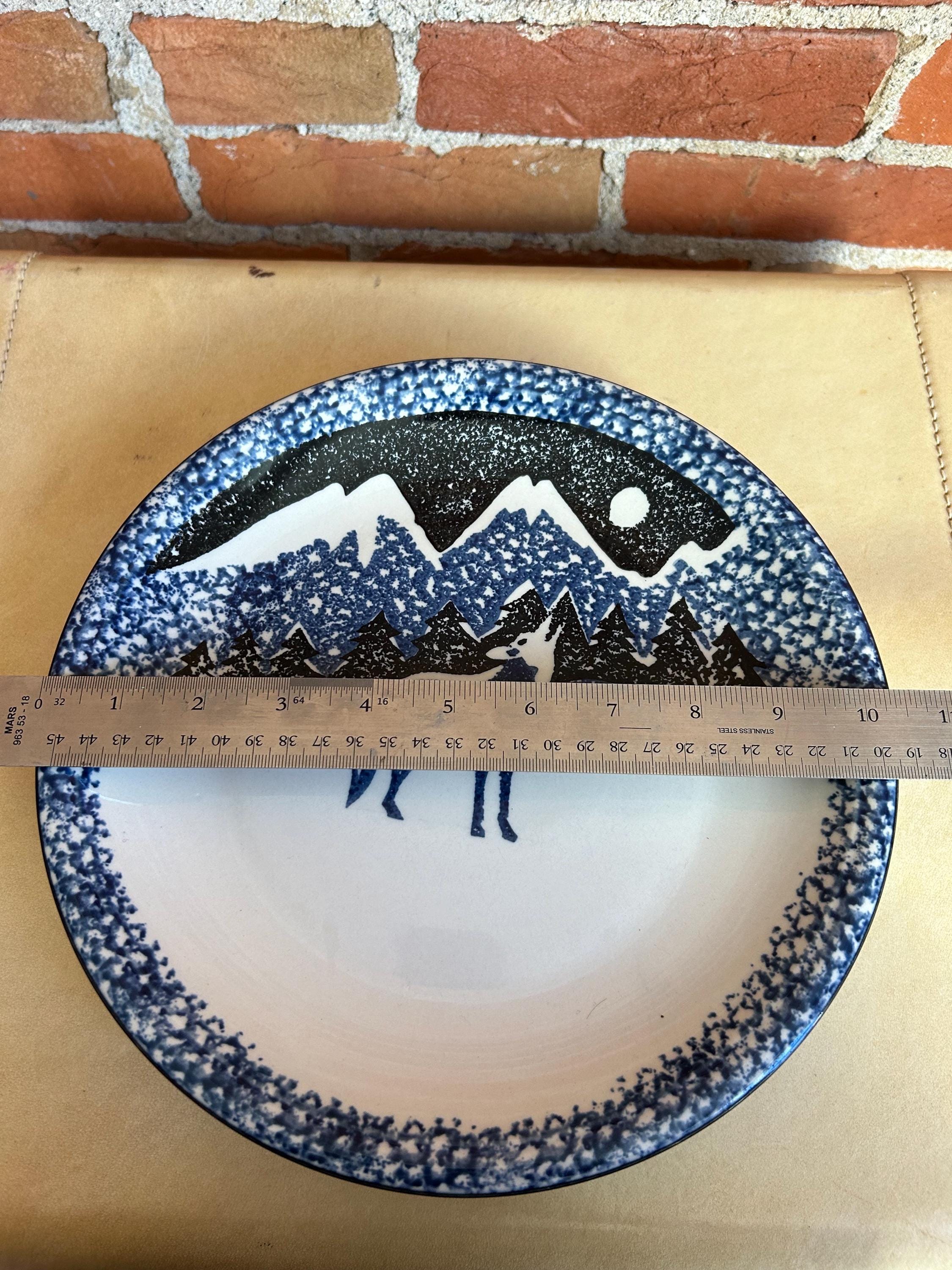 Wolf Dinnerware Set | Tien Shan Folkcraft, Howling Moon Mountain Scene ...