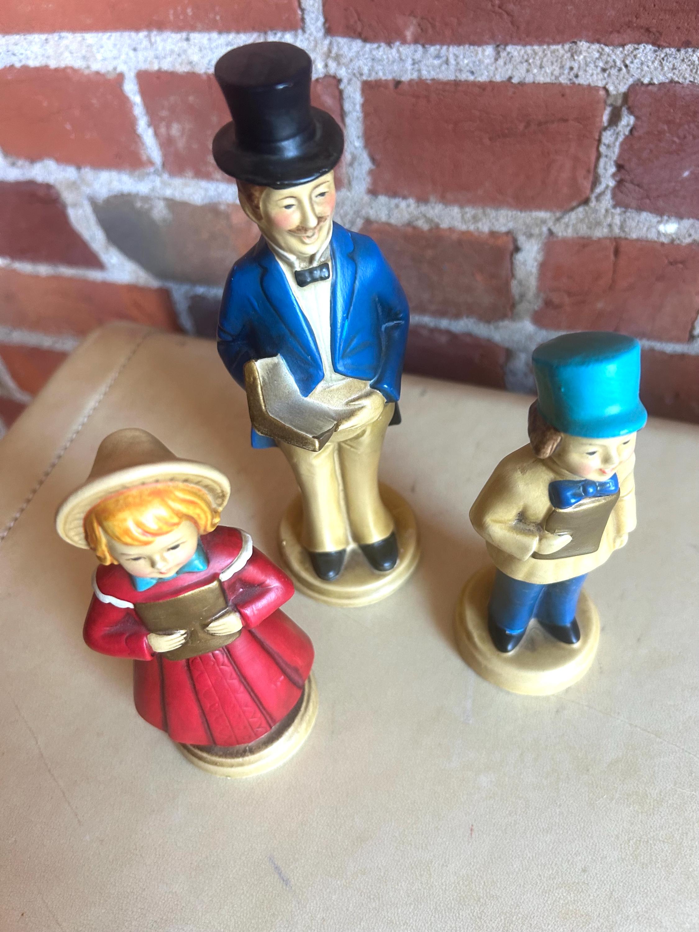 Vintage Dickens Carolers | Mid Century Paper Mache Figurines, Set of 3 ...