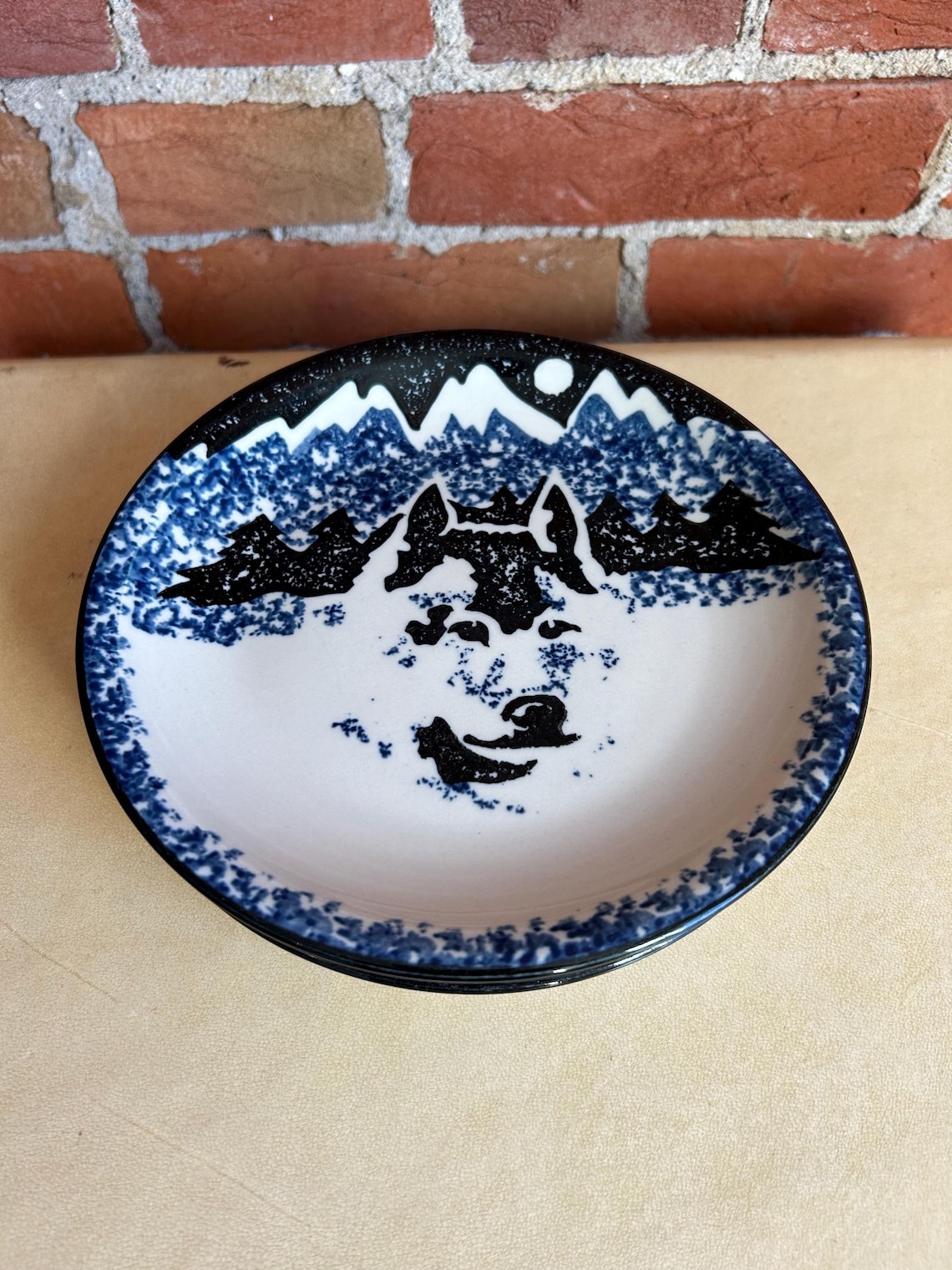 Wolf Dinnerware Set | Tien Shan Folkcraft, Howling Moon Mountain Scene ...