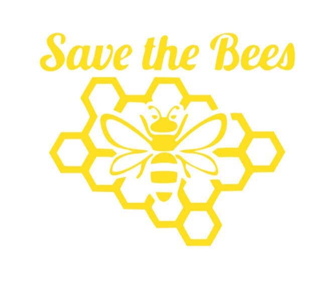 Save the Bees Vinyl Decal, Save the Bees Sticker Bumper, Car Window Decal, Save the Bees Car ...