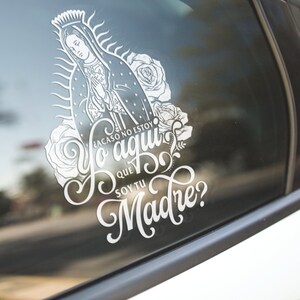 Car Window Decal, Window Decal Virgen Maria De Guadalupe, Gracias Madre ...