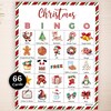 100x Christmas Bingo Cards, Printable Christmas Bingo, Christmas Party ...