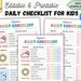 Editable Kids Daily and Weekly Chore Chart,daily Checklist for Kids ...