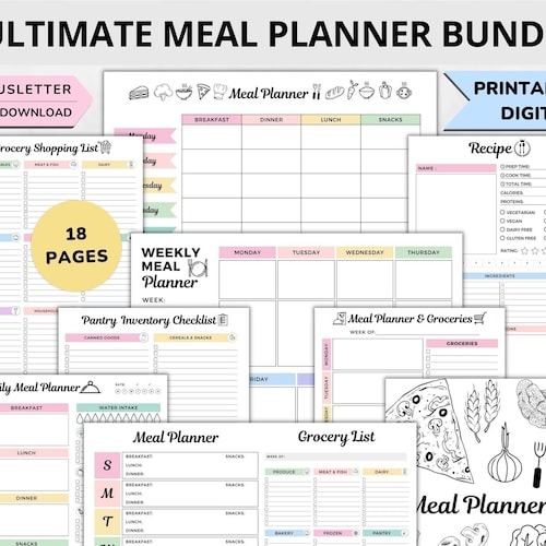 Weekly Planner Printable Canva Editable Planner Template - Etsy