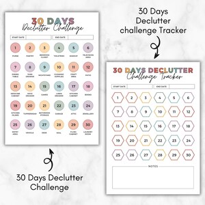 30 Days Declutter Challenge Planner Printable,konmari Decluttering ...