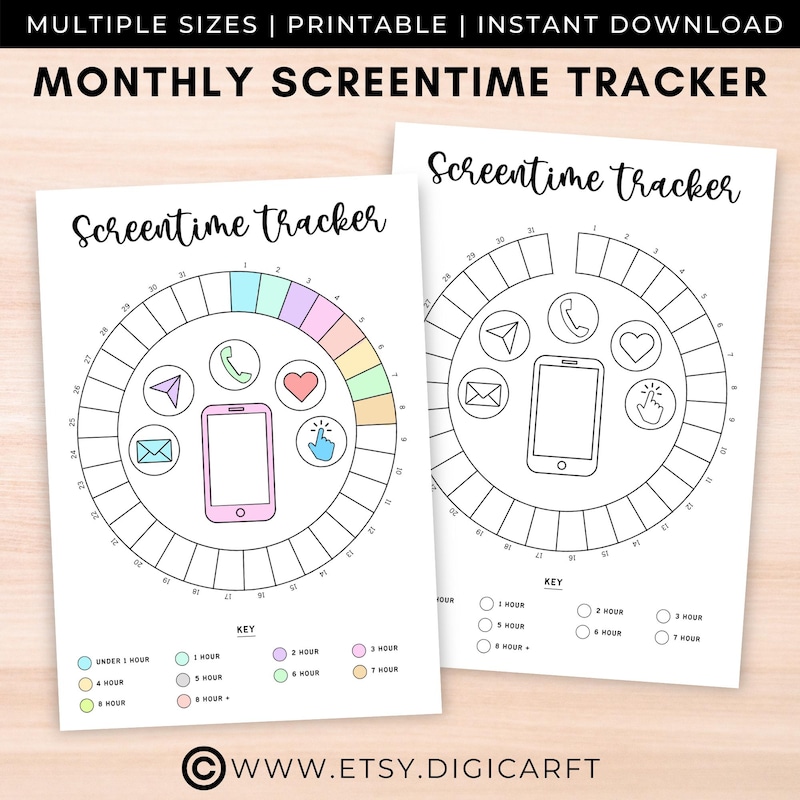 Screen Time Limit Tracker - Etsy