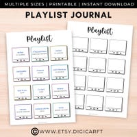 Music Playlist Tracker Printable Playlist Listening Log and Tracker ...