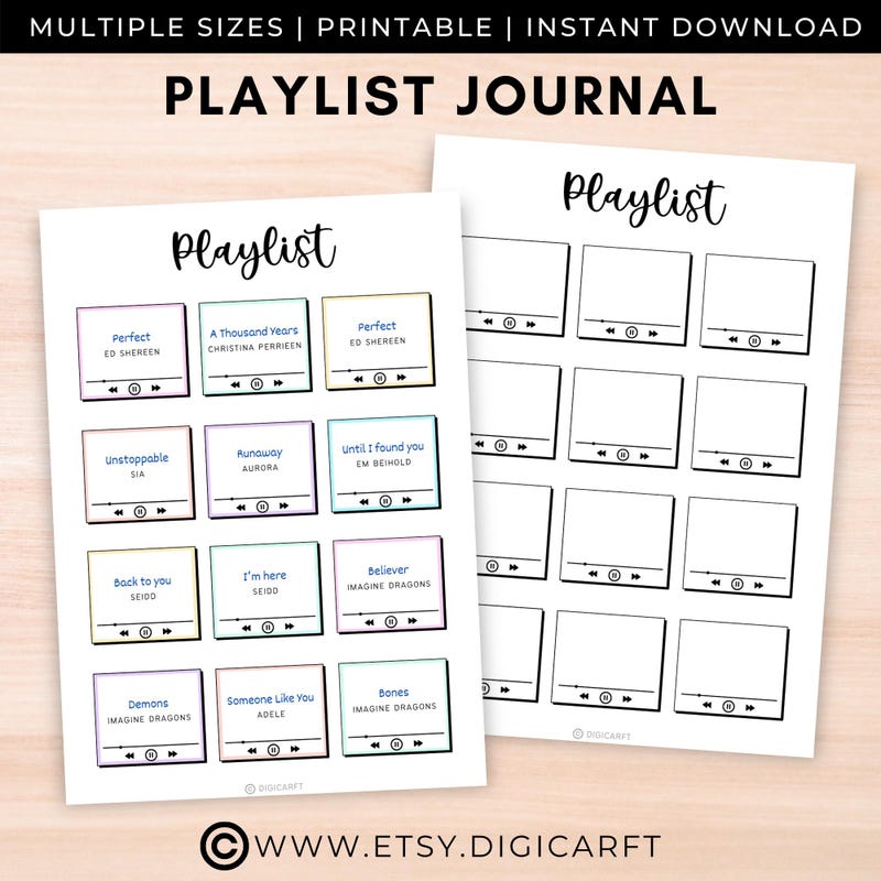 Printable Bullet Journal - Etsy