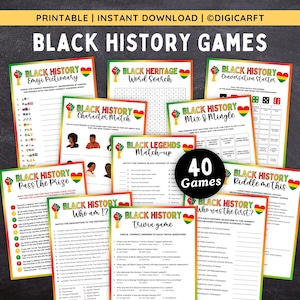 Black History Month Games Bundle,black People Trivia,black History Pass ...