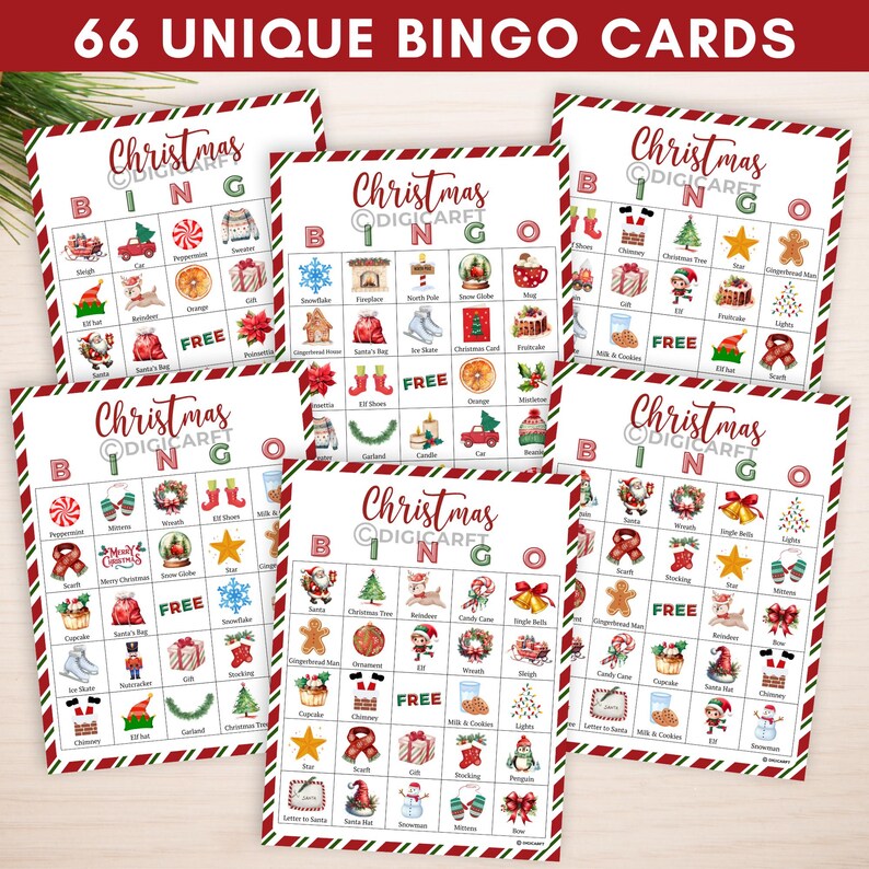Christmas Bingo Games for Adult,christmas Bingo Cards,holiday Bingo ...