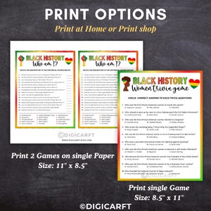 Black History Month Games Bundle,black People Trivia,black History Pass ...