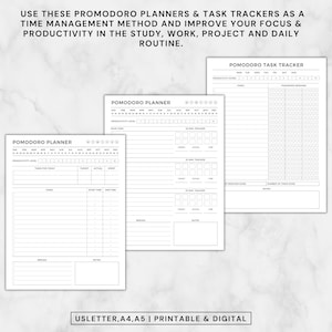 Pomodoro Planner Printable,productivity Planner Ipad,study Session ...