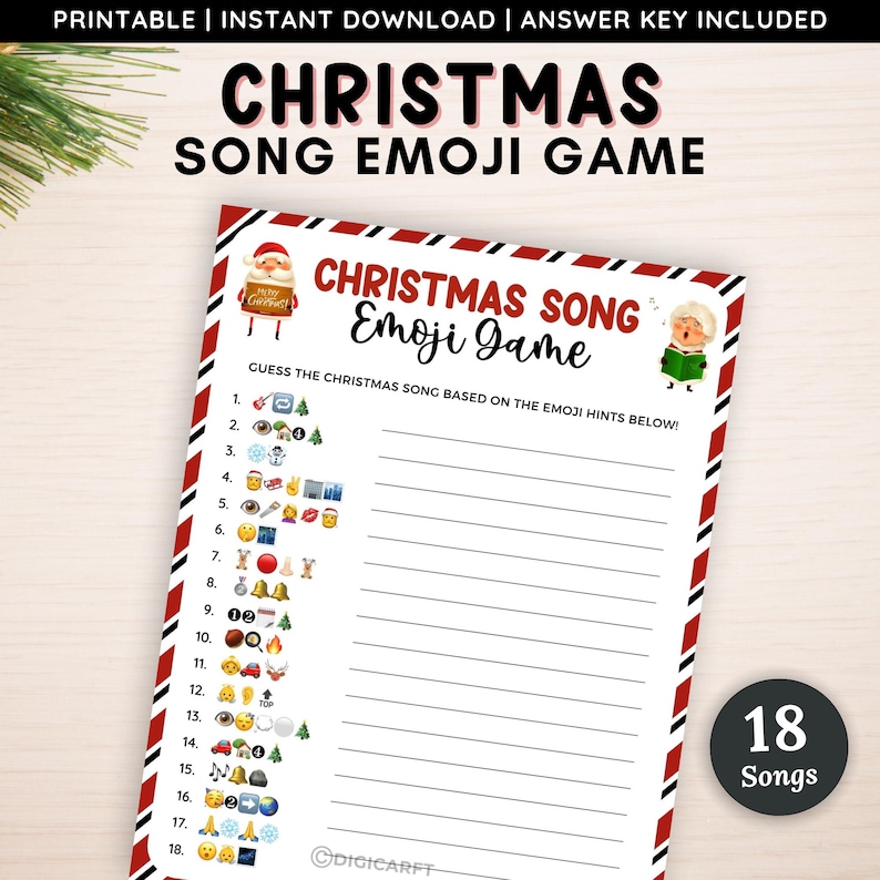 Christmas Emoji Games Bundle,christmas Movie Emoji Game,song Emoji ...